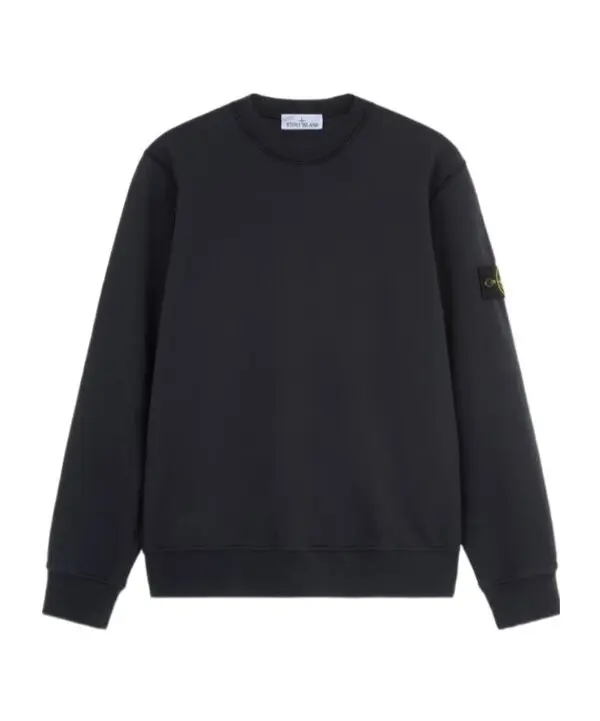 Stone Island Regular-fit Crewneck Sweatshirt With Raglan Sleeves - Navy Blue