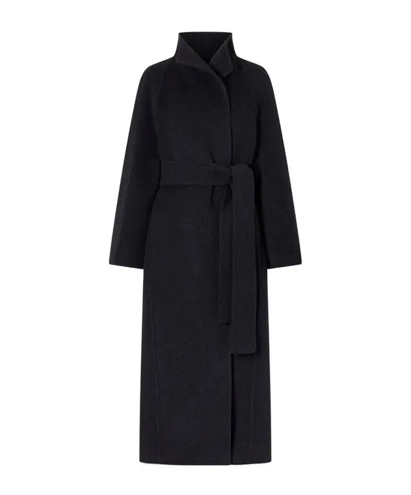Khaite Belted Wool Long Coat