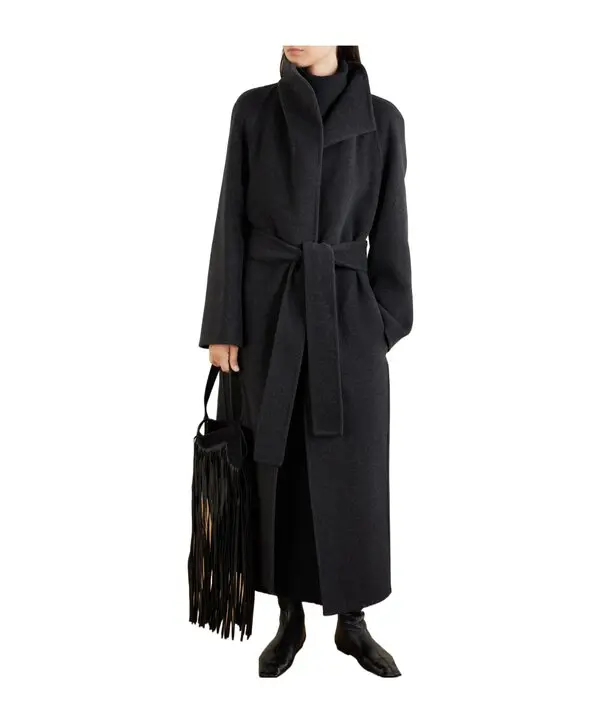 Khaite Belted Wool Long Coat