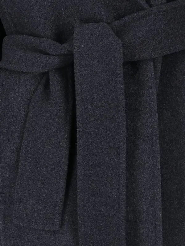 Khaite Belted Wool Long Coat