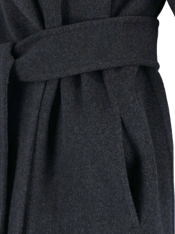 Khaite Belted Wool Long Coat