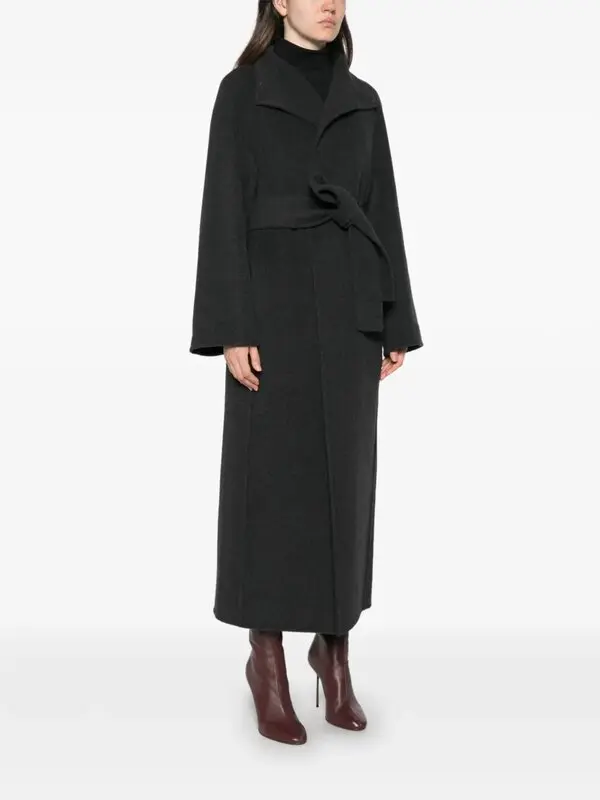 Khaite Belted Wool Long Coat