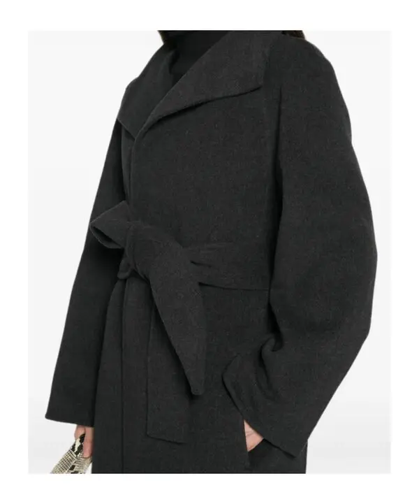 Khaite Belted Wool Long Coat