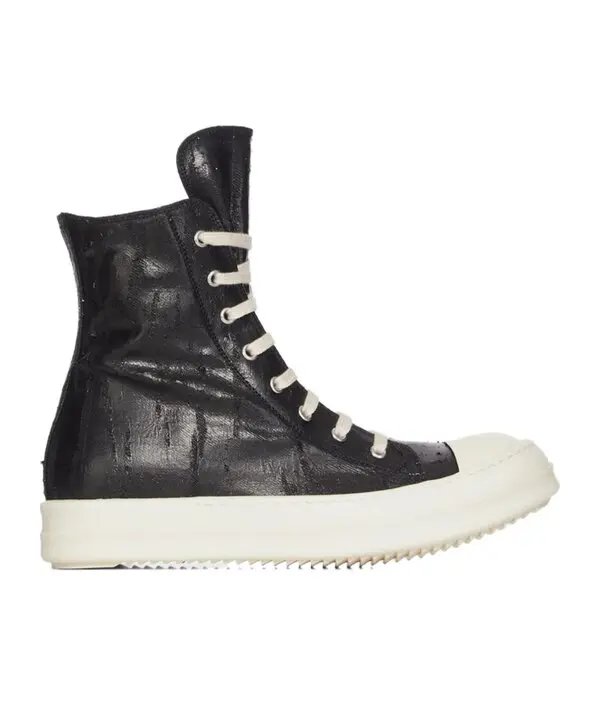 Rick Owens High-top Lace-up Sneakers - Black
