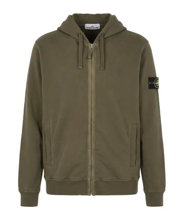 Stone Island Full Zip Hooded Sweatshirt - No