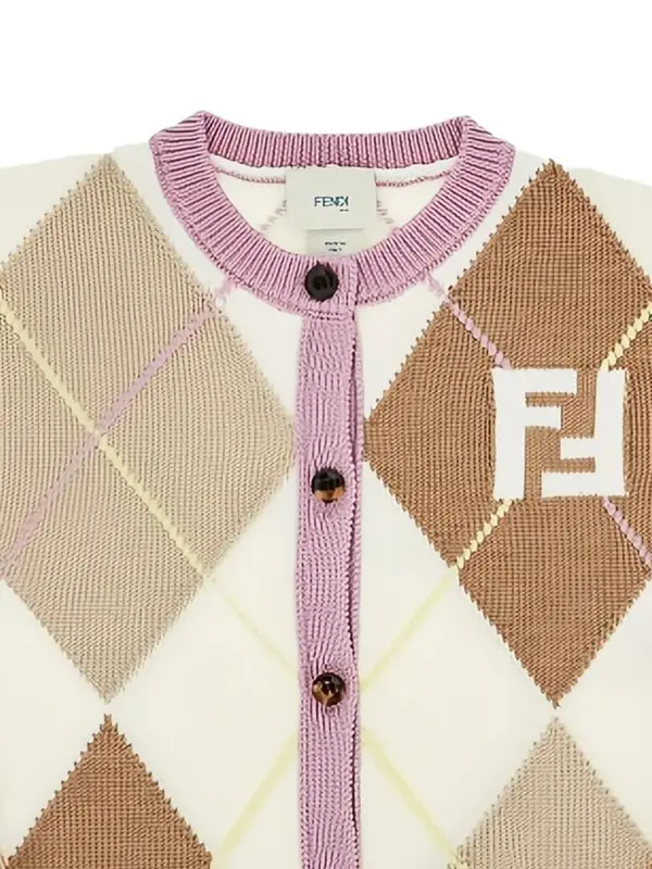 Fendi Argyle-pattern Ff-logo Cardigan