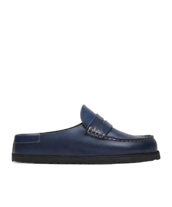 BIRKENSTOCK Naples Loafer Mules - Midnight Blue