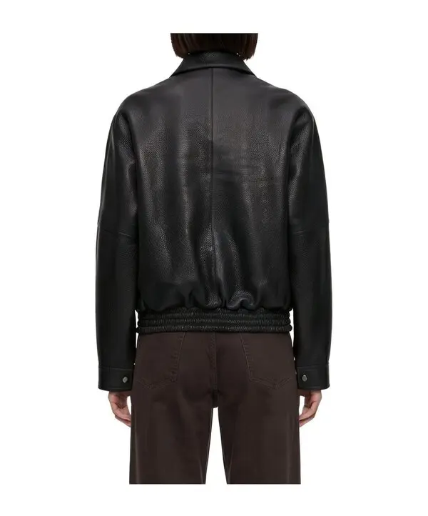 Magda Butrym Classic Collar Vintage Leather Jacket