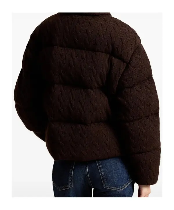 Polo Ralph Lauren Cable-knit Puffer Down Jacket - Black