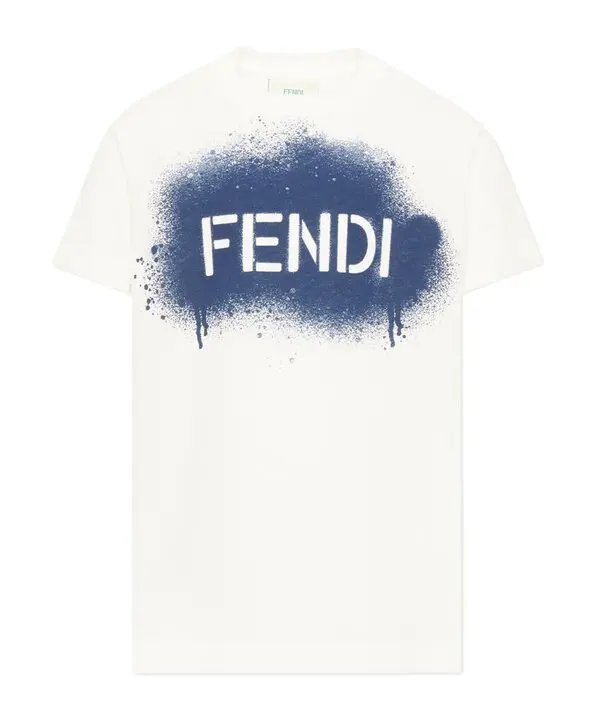 Fendi Spray Effect Logo T-shirt