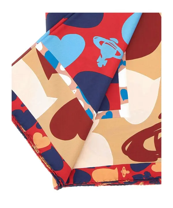 VIVIENNE WESTWOOD Hearts Orb Print Scarf
