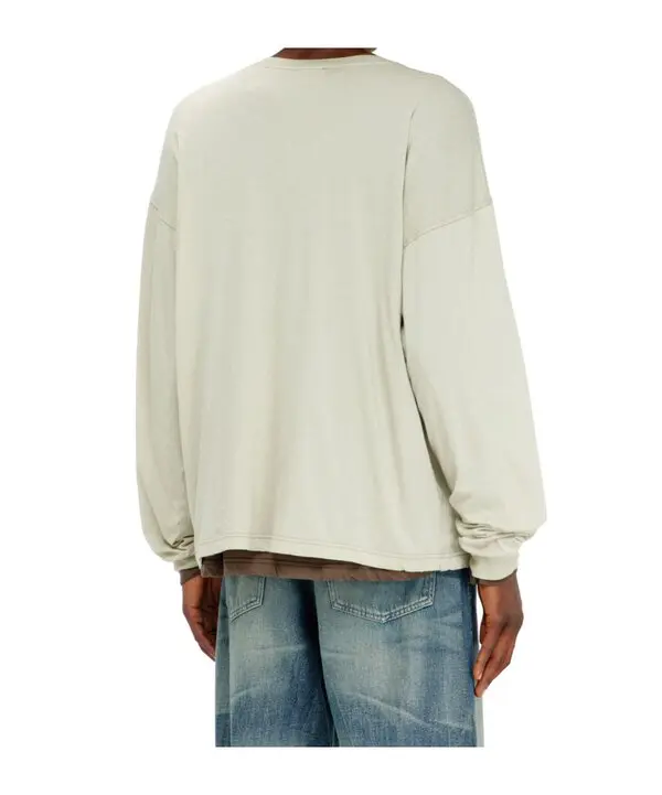 DIESEL® T-box Long Sleeve Graphic T-shirt - Beige