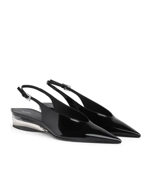 Alaïa Patent-leather Slingback Pumps