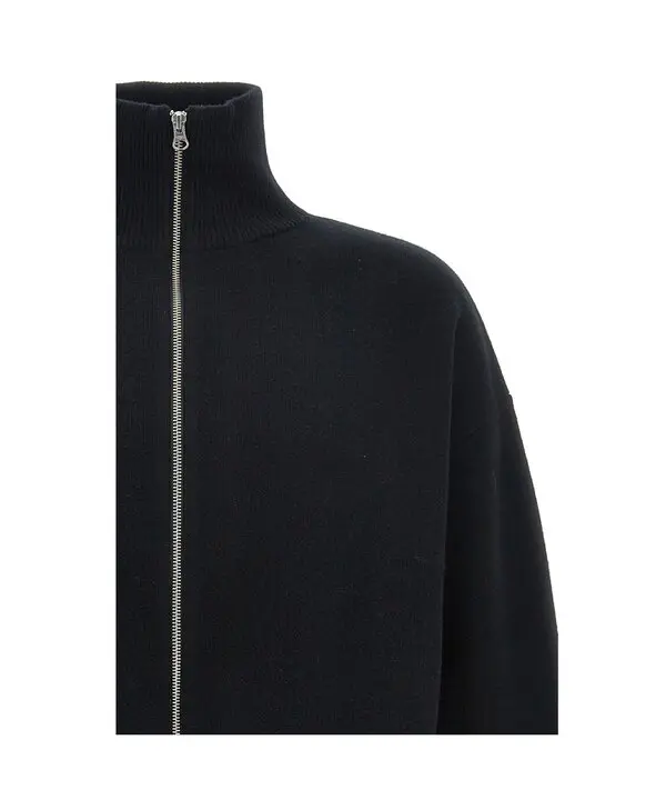 Extreme Cashmere Long-sleeved Knitted Cardigan - Black