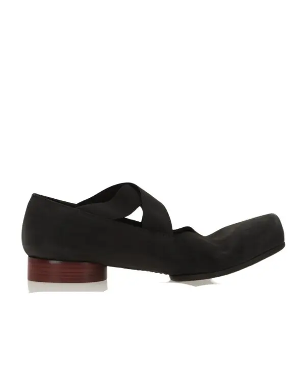 UMA WANG Square-toe Ballet Flats With Crisscross Ankle Straps - No