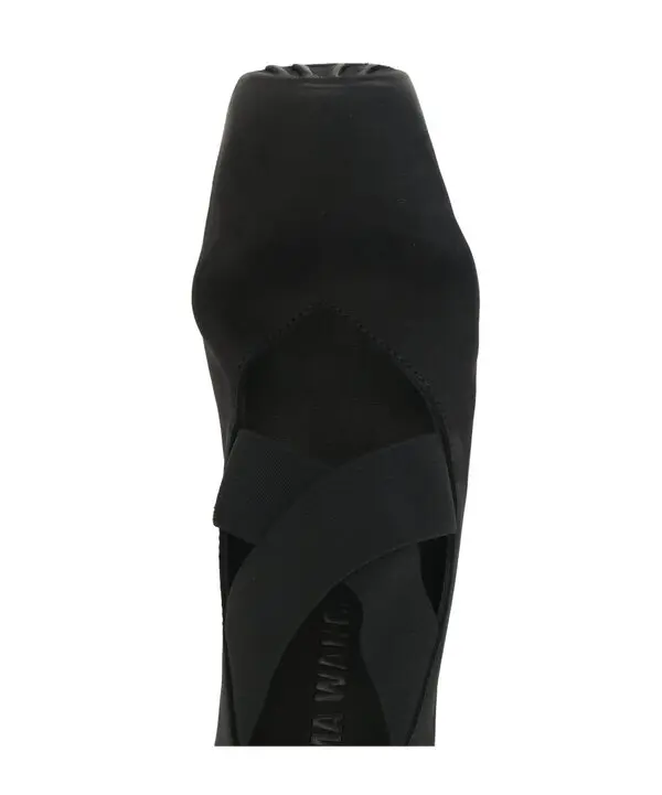 UMA WANG Square-toe Ballet Flats With Crisscross Ankle Straps - No