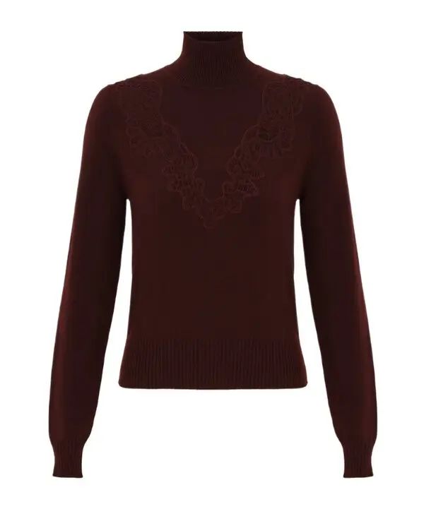 Zimmermann Valiant Merino Lace Turtleneck