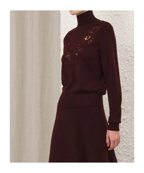 Zimmermann Valiant Merino Lace Turtleneck