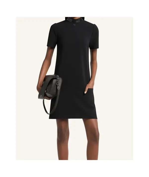 COURREGES A-line Mini Dress With Vinyl Collar