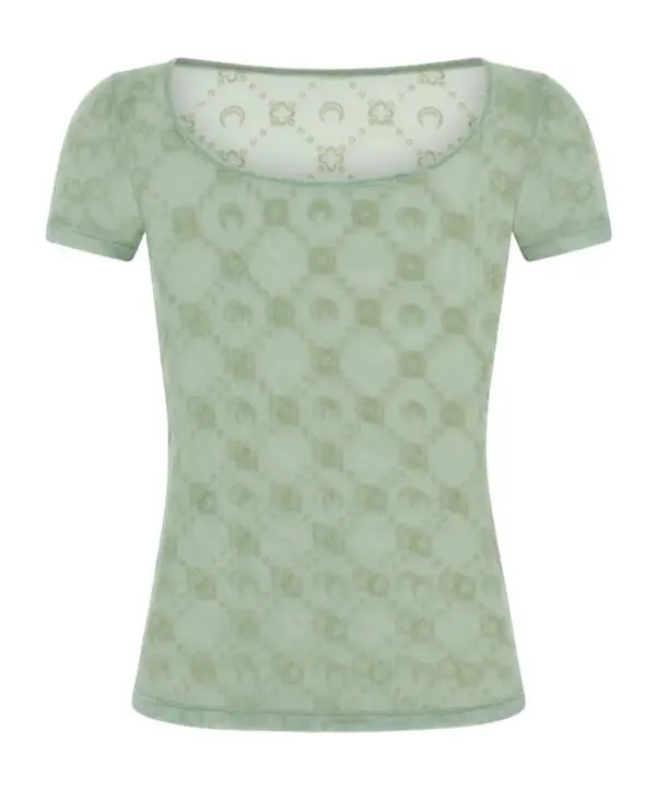MARINE SERRE Moonogram Round-neck T-shirt - Gray