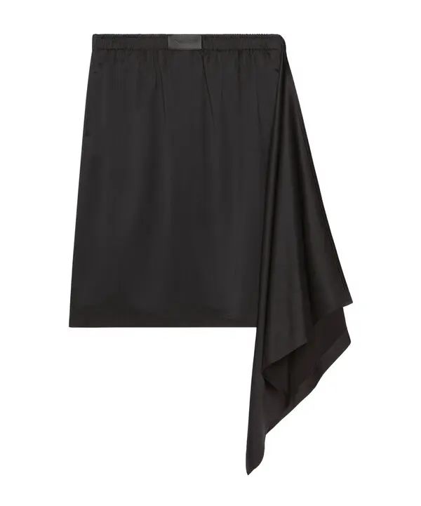 COURREGES Draped Satin Skirt