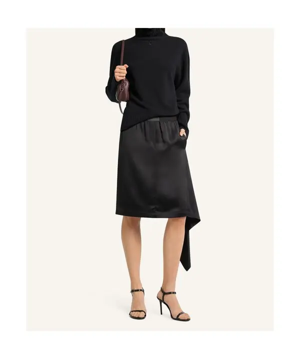 COURREGES Draped Satin Skirt