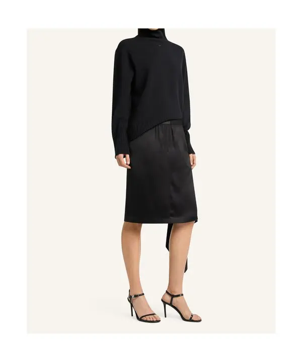 COURREGES Draped Satin Skirt