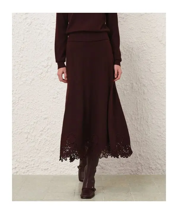 Zimmermann Valiant Merino Lace Skirt