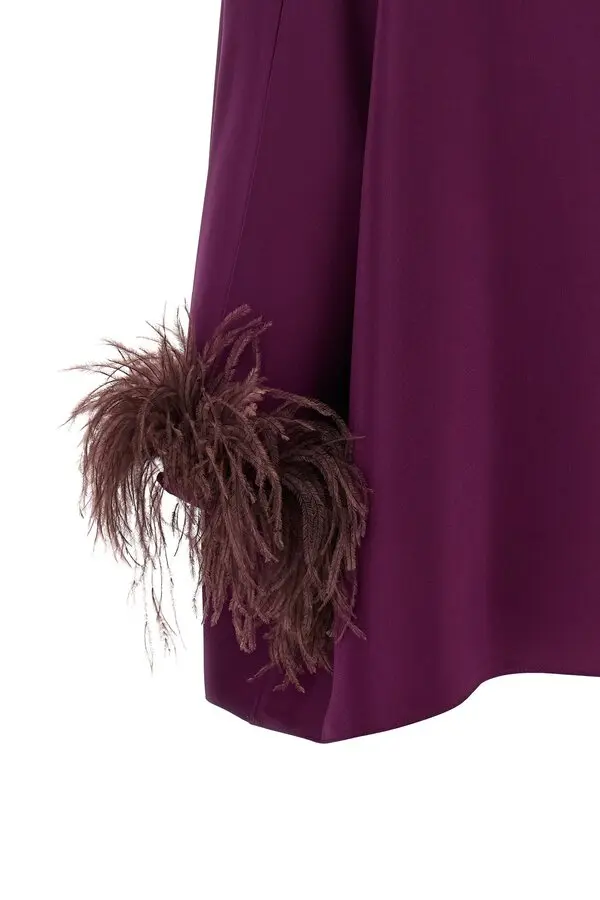 GIANLUCA CAPANNOLO Boatneck Top With Feather Cuffs