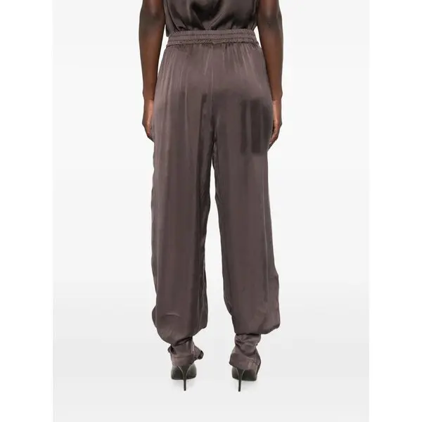 Andamane Elastic-waist Trousers - Brown
