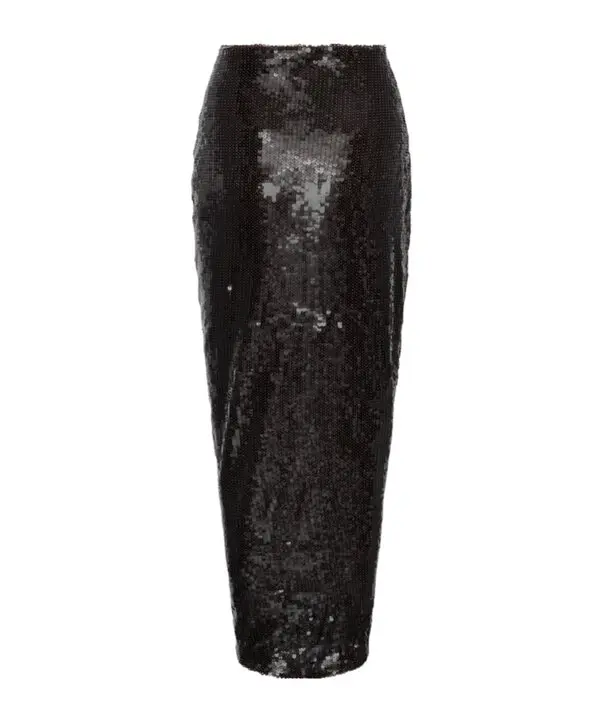 ROTATE BY BIRGER CHRISTENSEN Sequined Knot Skirt