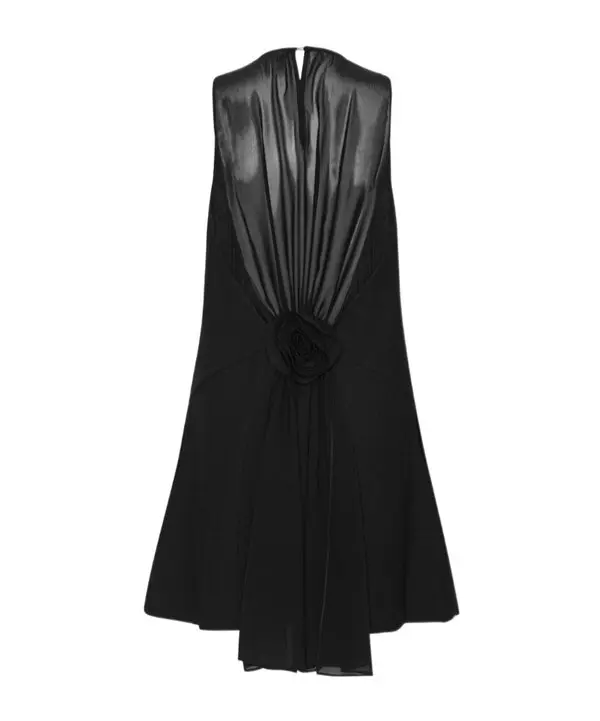 ROTATE BY BIRGER CHRISTENSEN Crepe A-line Mini Dress With Chiffon Embellishments