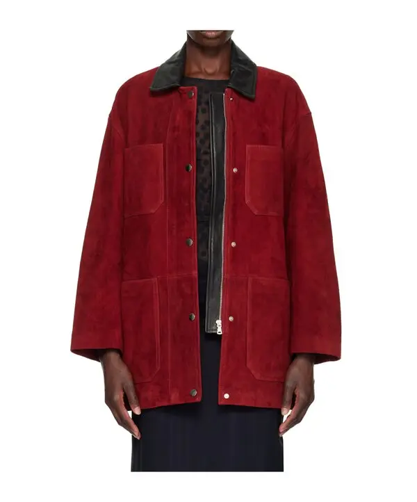 Nour Hammour Long-sleeve Leather Jacket