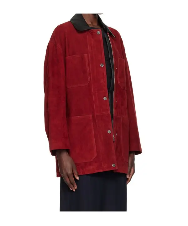 Nour Hammour Long-sleeve Leather Jacket