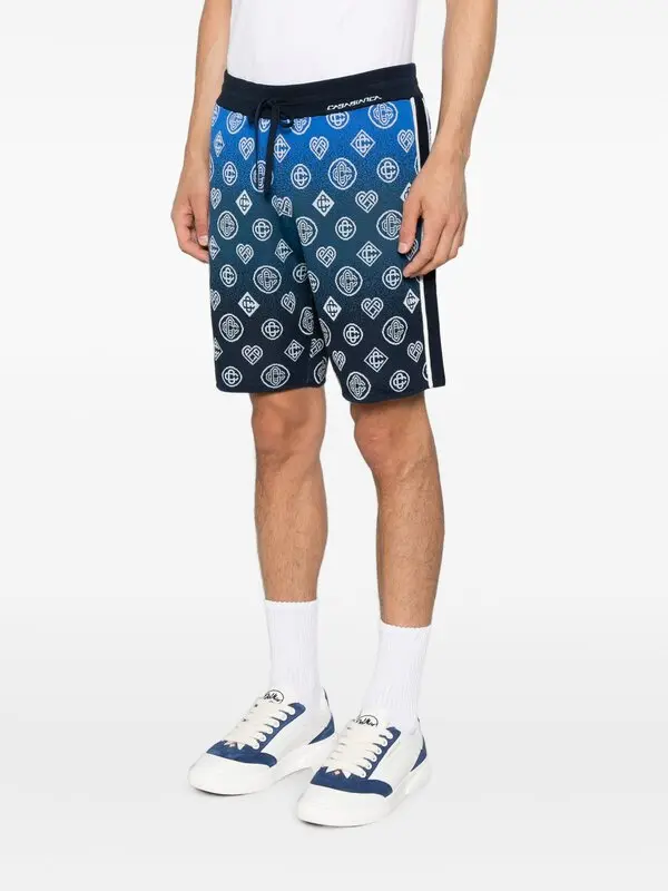 Casablanca Letter-pattern Knit Shorts