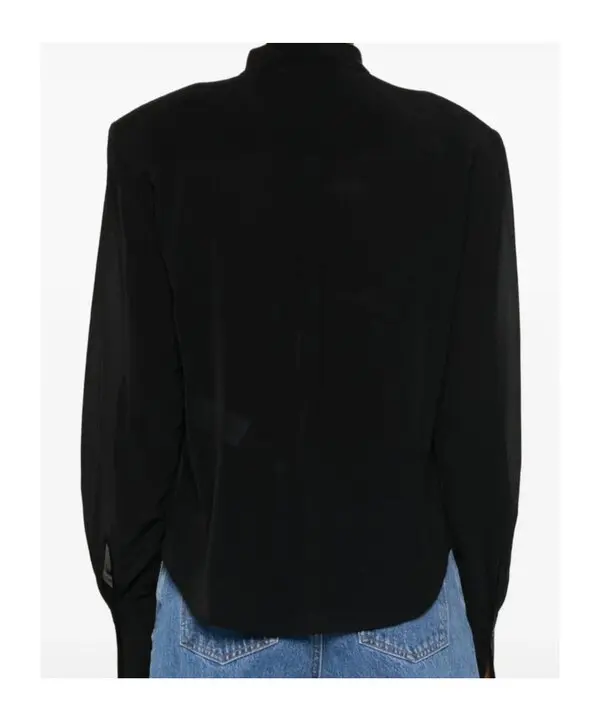 IRO PARIS Classic Collar Long Sleeve Shirt With Patch Pocket And Curved Hem