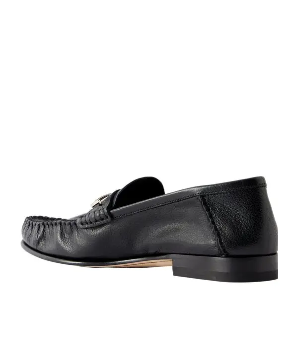 TOM FORD Embellished Leather Loafers