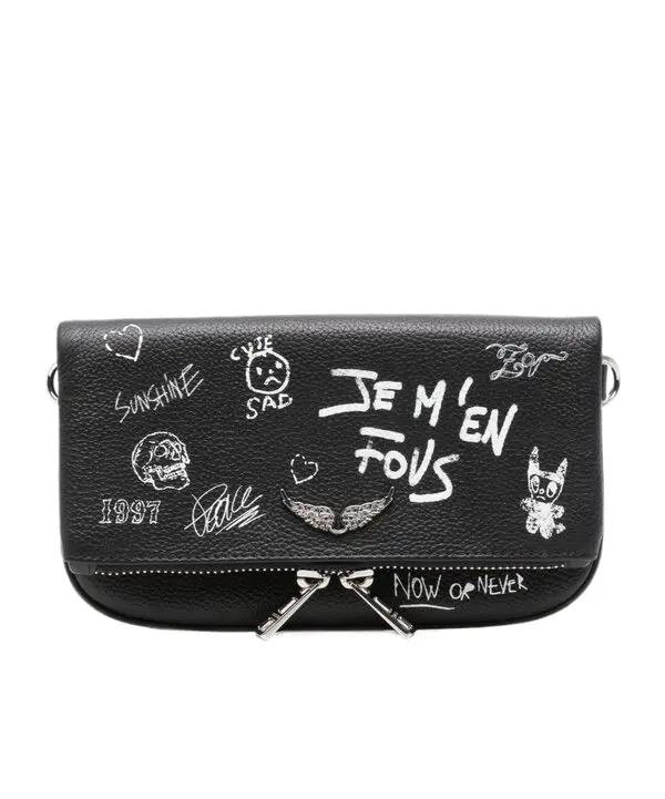 Zadig&Voltaire Mini Rock Graffiti Clutch Bag