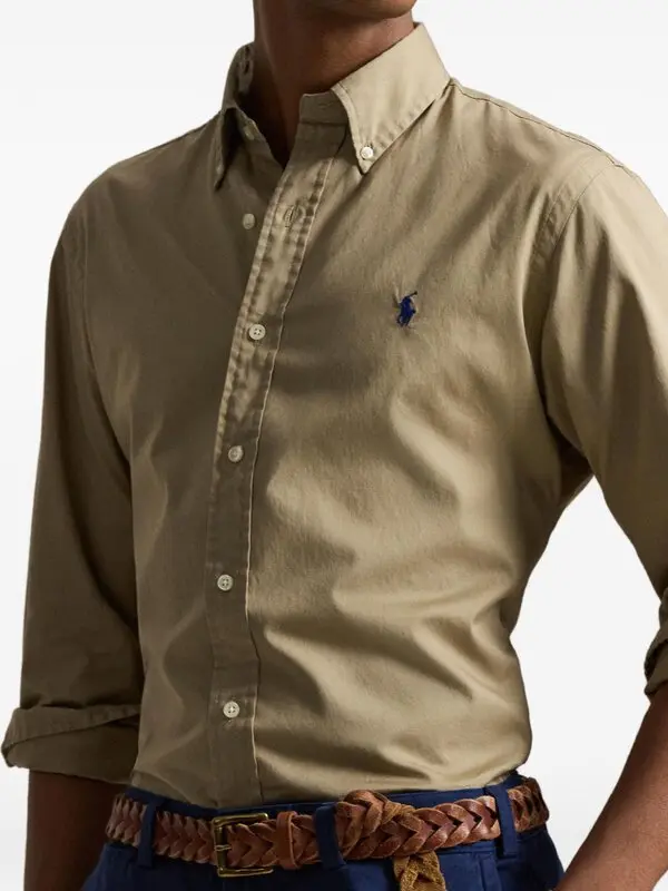 Polo Ralph Lauren Logo Embroidered Curved Hem Shirt