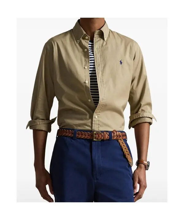 Polo Ralph Lauren Logo Embroidered Curved Hem Shirt