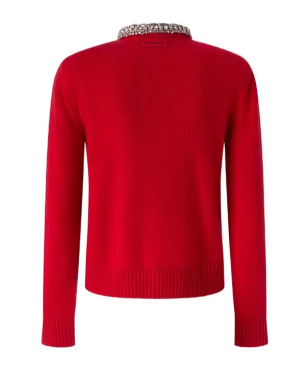 Pinko Cardigan With Jewel Embellished Collar