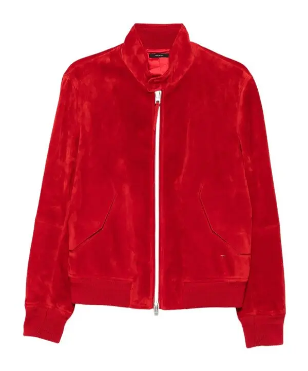 TOM FORD Long-sleeved Suede Leather Jacket