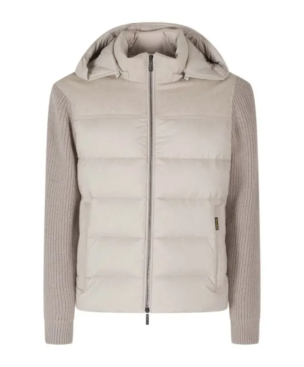 MOORER Quilted Long-sleeve Jacket With Hood