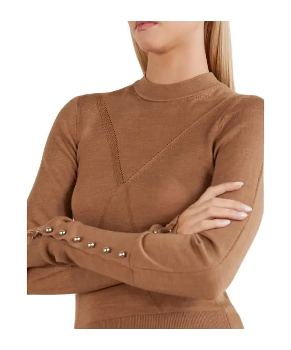 Rabanne Embellished Wool And Silk-blend Sweater