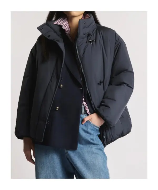 FAY Microfiber Bomber Jacket With Stand Collar