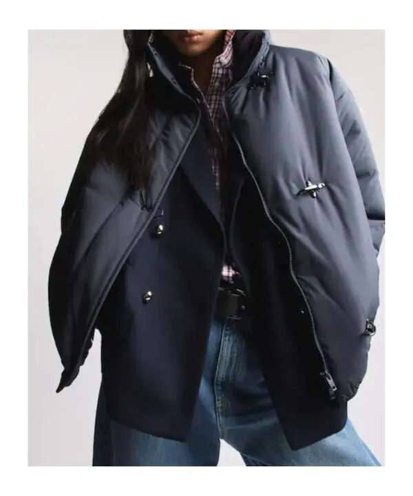 FAY Microfiber Bomber Jacket With Stand Collar