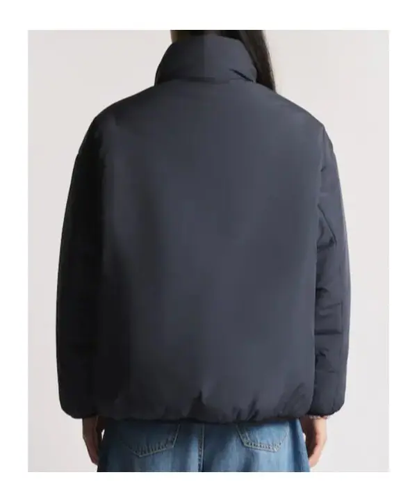FAY Microfiber Bomber Jacket With Stand Collar