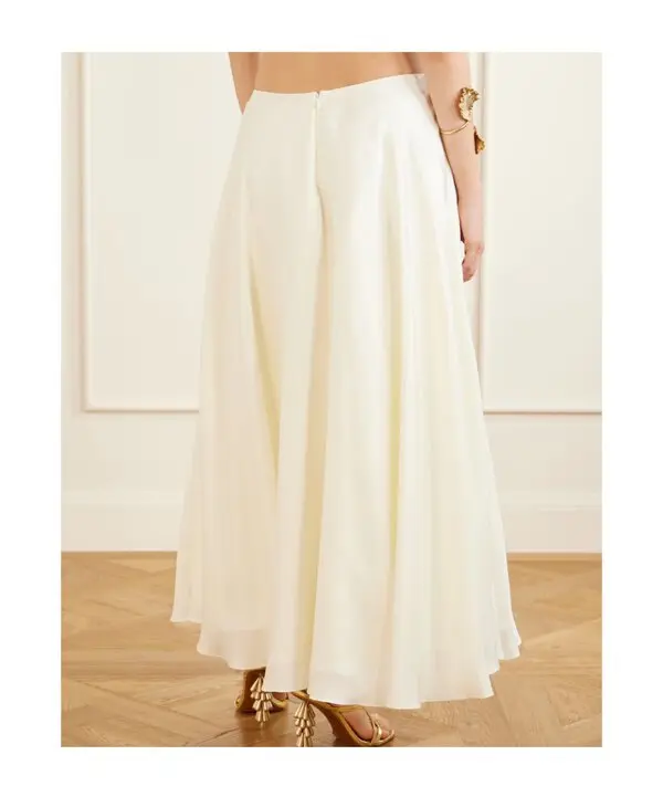 Cult Gaia Silk-twill Midi Skirt