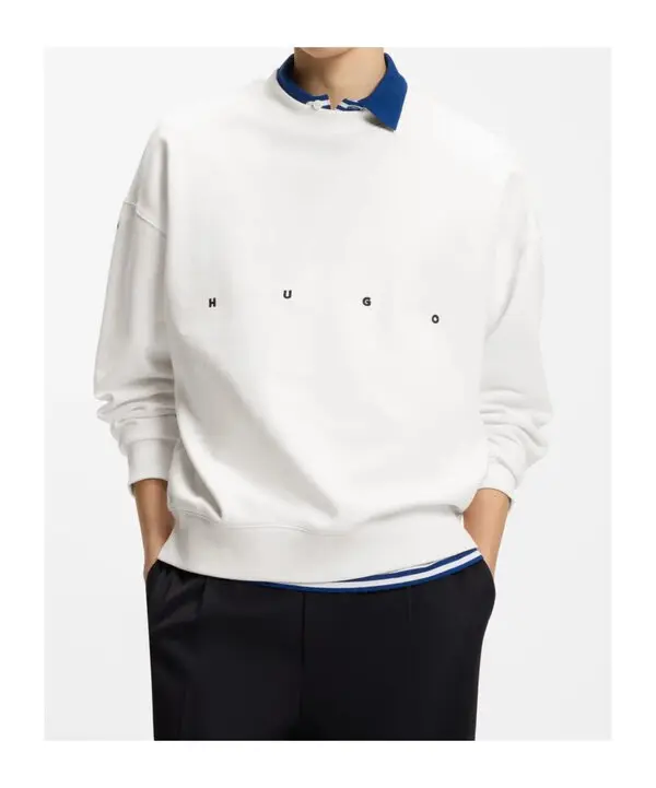 Hugo Boss Graphic Print Logo Embroidered Sweater