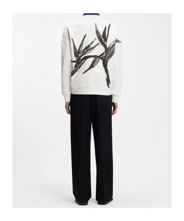 Hugo Boss Graphic Print Logo Embroidered Sweater